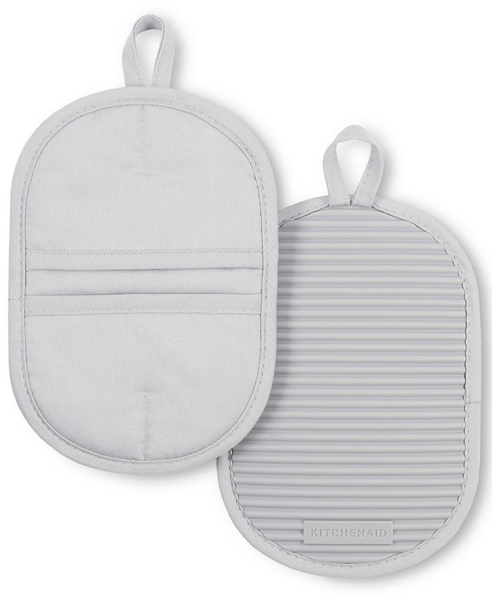 KitchenAid Ribbed Soft Silicone Pot Grabber 2-Pack Set, 5" x 8" - Macy's