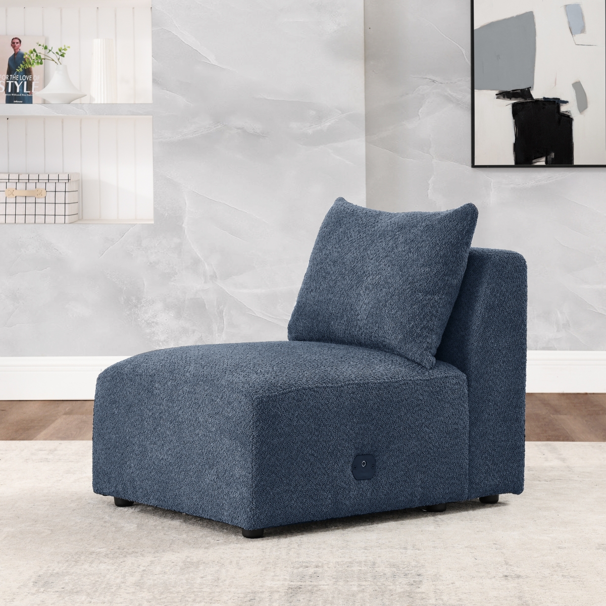Click here for Streamdale Single Chair For Modular Sofa - Navy prices