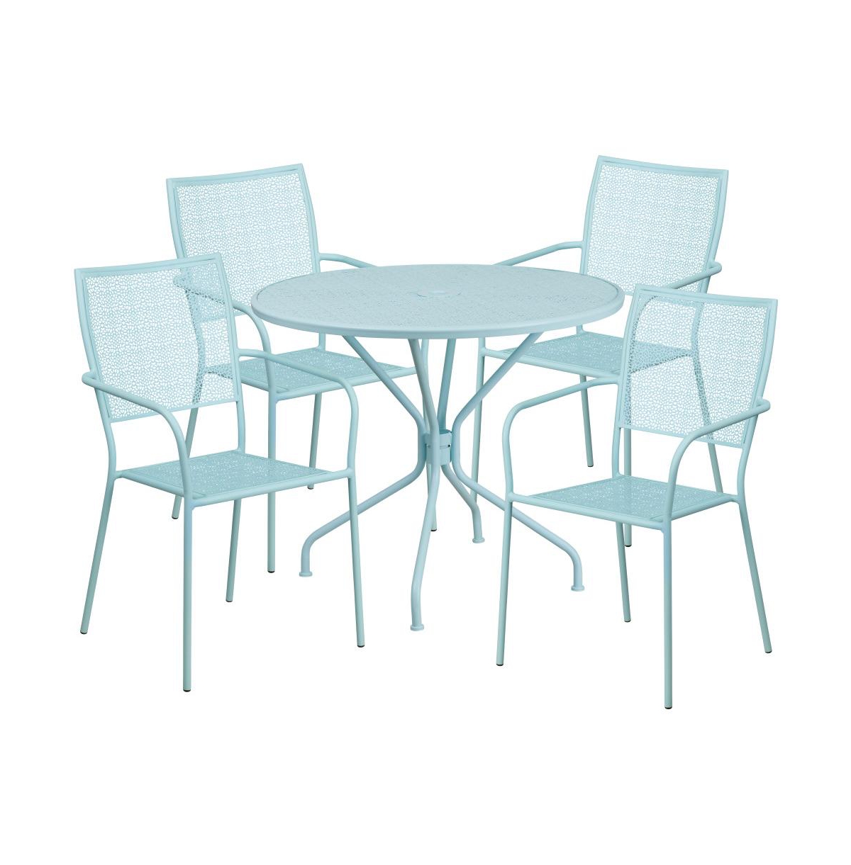 Click here for Commercial Grade 35.25 Round Metal Garden Patio Ta... prices