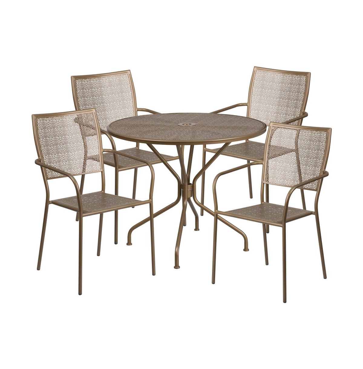 Click here for Commercial Grade 35.25 Round Metal Garden Patio Ta... prices