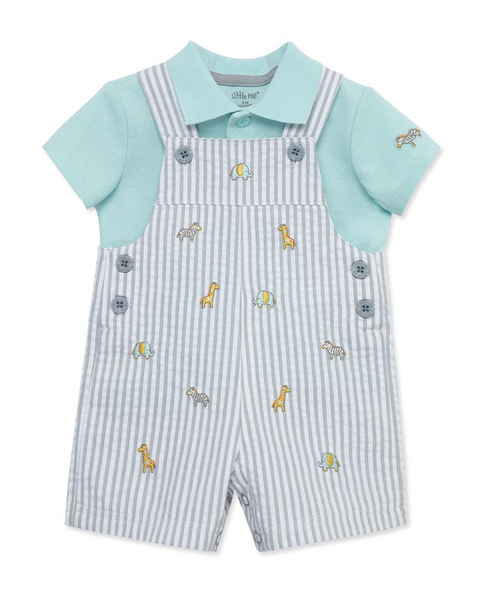 Little Me Baby Boys Shortall Set - Macy's