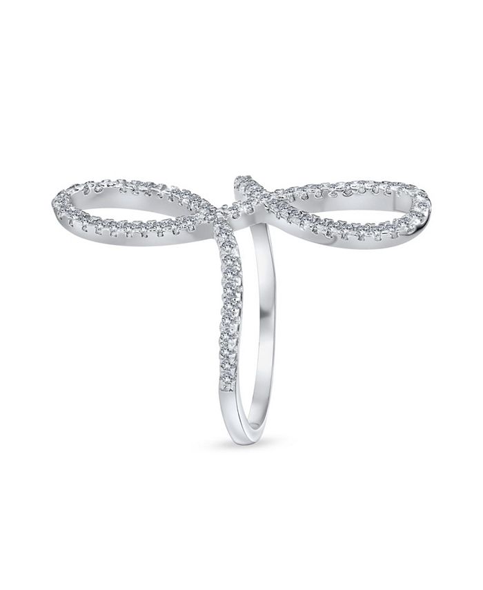 Bling Jewelry Geometric Fashion Cubic Zirconia Pave CZ Full Finger ...