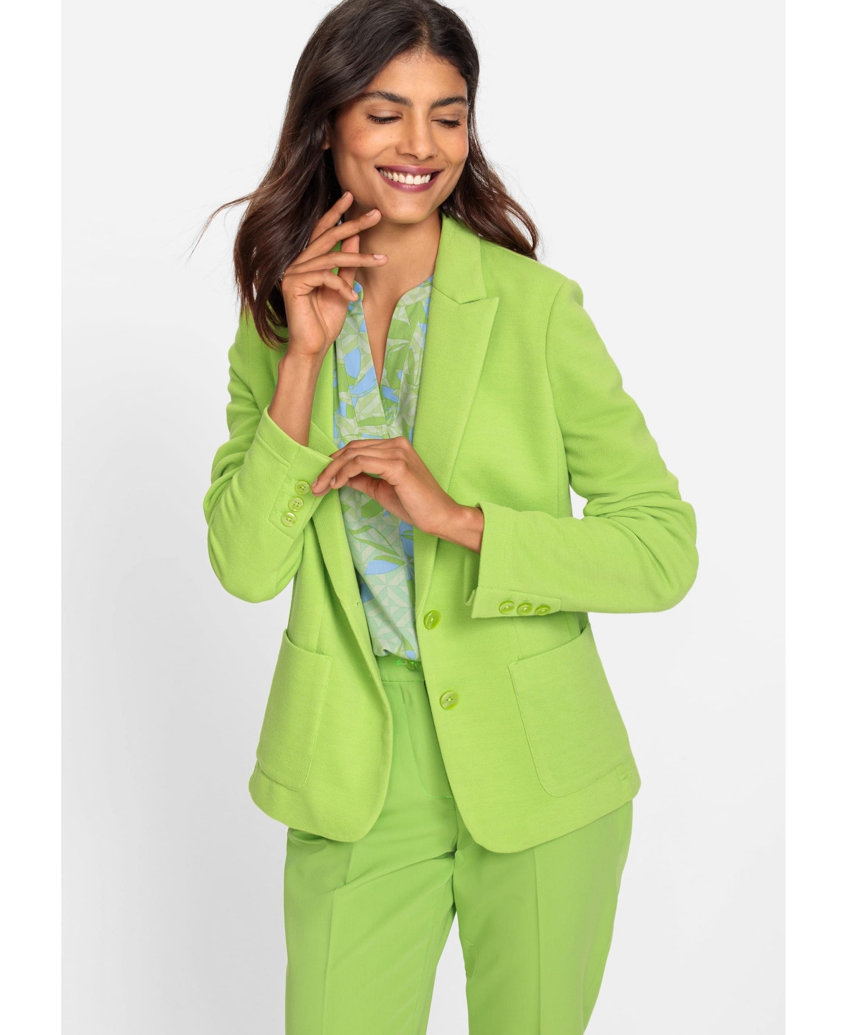 Click here for Olsen Womens Pique Blazer - Kiwi prices