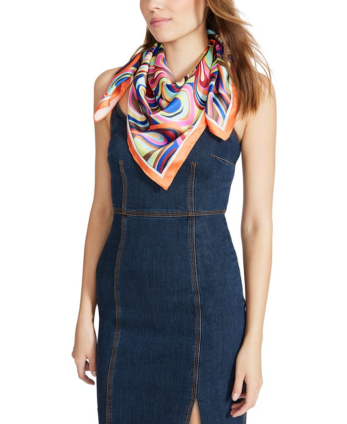 Steve Madden Women's Psychedelic-Print Square Scarf - Macy's