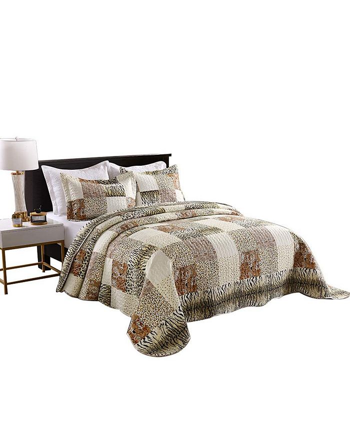MarCielo 3 Piece Quilted Bedspread Quilt Set Lightweight Bedspread ...