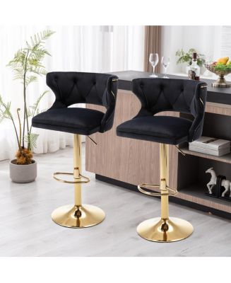 Simplie Fun Bar Stools With Back And Footrest Counter Height Dining ...