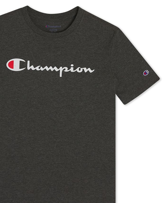 Champion Big Boys Classic Script Logo T-shirt - Macy's