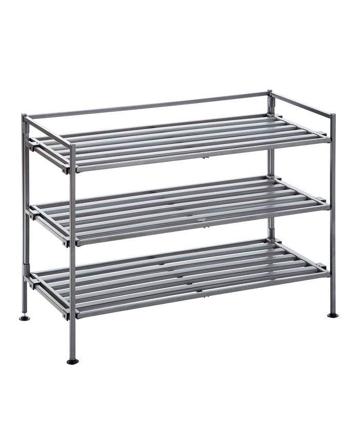 Seville Classics 3-Tier Stackable 9-Pair Resin Slat Shoe Rack - Macy's