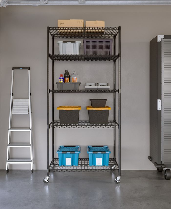 Seville Classics UltraDurable 5-Tier NSF Steel Wire Shelving System ...
