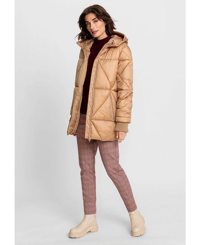 Olsen Women's Quilted Jacket with Hood made with 3M Thinsulate[TM] - Macy's