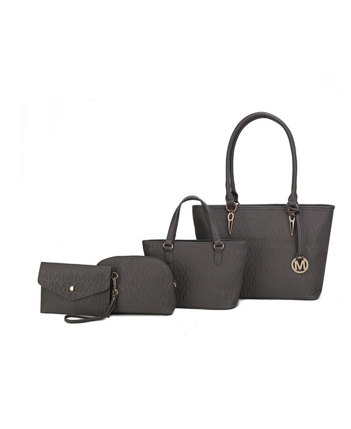 MKF Collection Edelyn Signature 4Pcs Tote Set, with Mini tote, Pouch ...