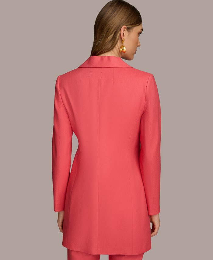 Donna Karan Women's Linen-Blend Hardware Trim Topper - Macy's