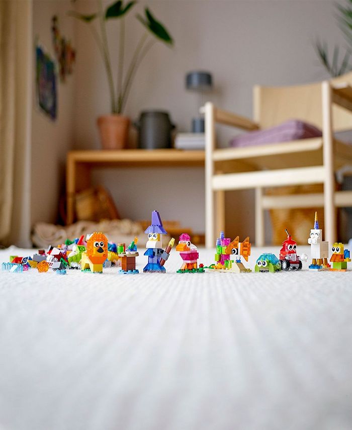 LEGO® Classic 11013 Creative Transparent Bricks Toy Building Set - Macy's