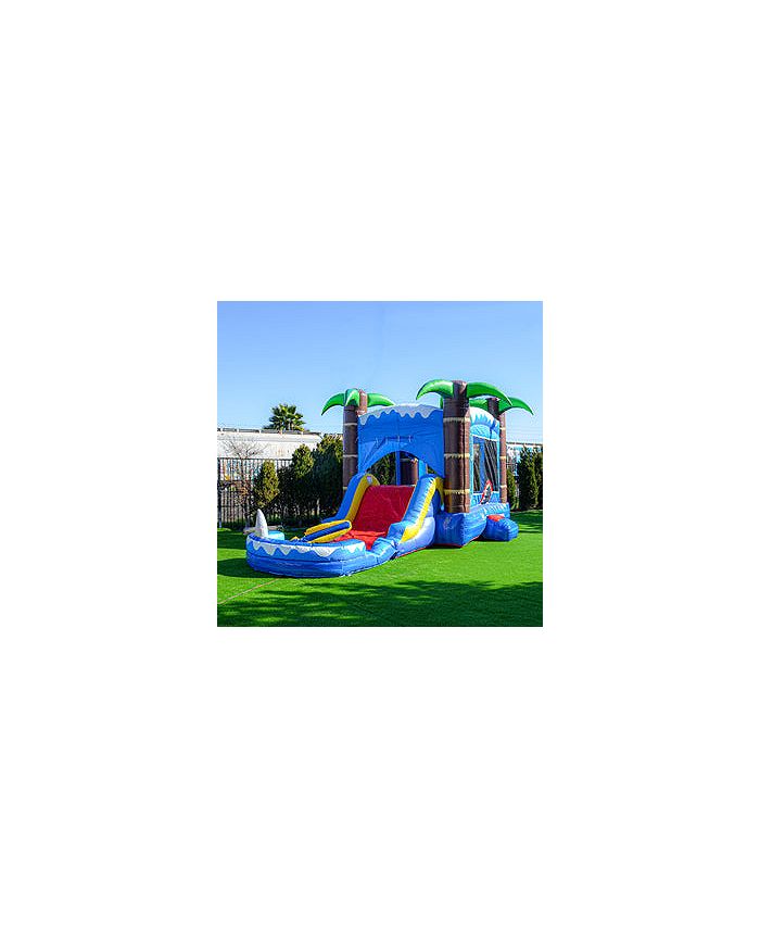 HERO Kiddo Ocean Shark Commercial Grade Bounce House Water Slide with ...