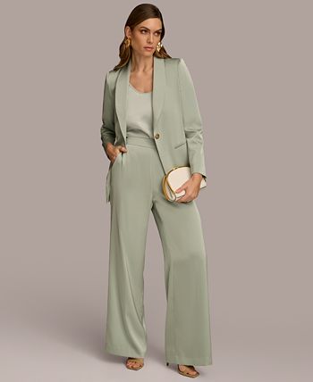Donna Karan Women's One-Button Satin Jacket - Macy's