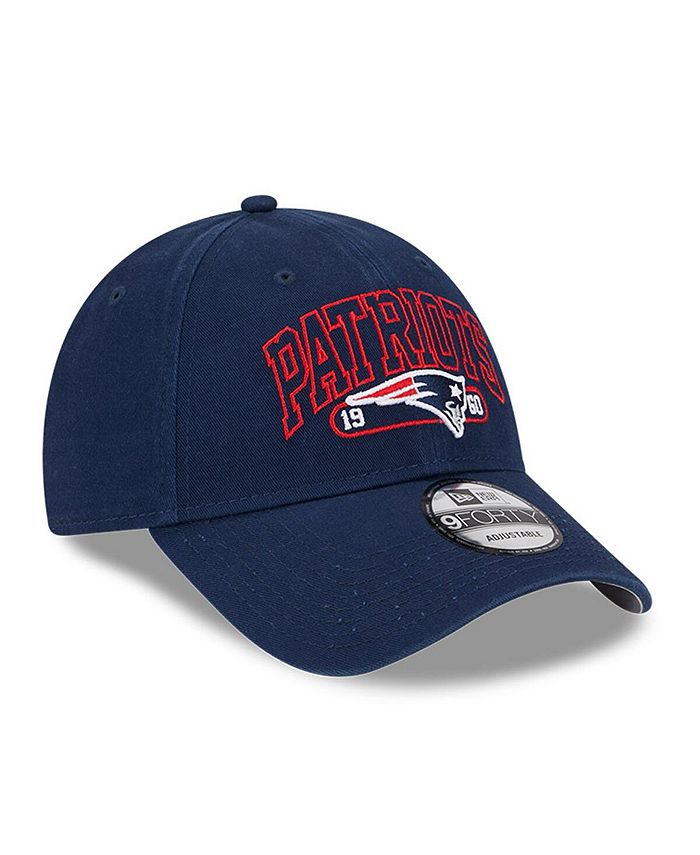 New Era Men's Navy New England Patriots Outline 9FORTY Snapback Hat ...