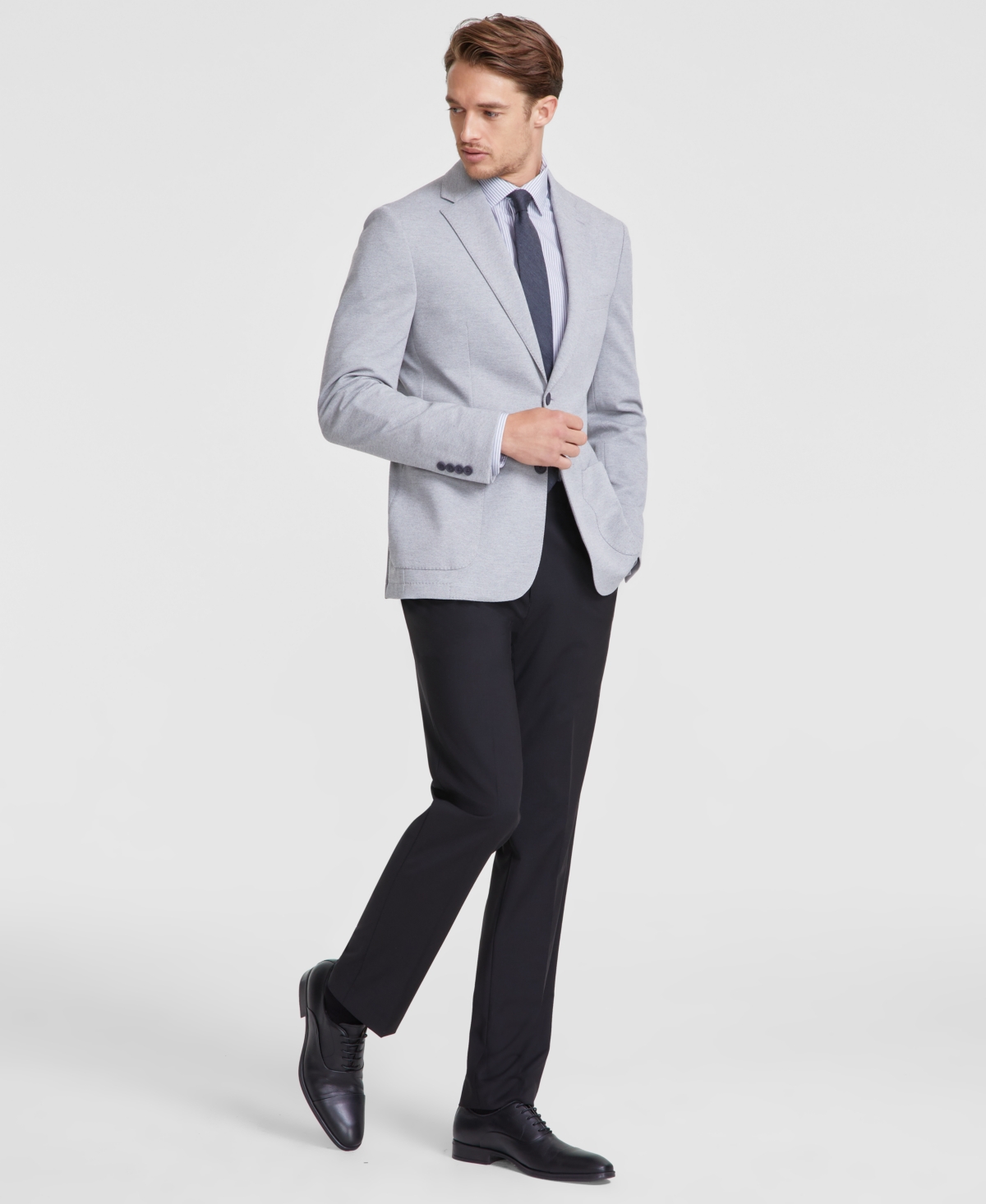 Click here for Calvin Klein Mens Slim-Fit Solid Knit Sport Coat -... prices