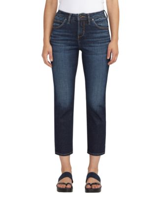 JAG Women's Ruby Mid Rise Straight Cropped Jeans - Macy's