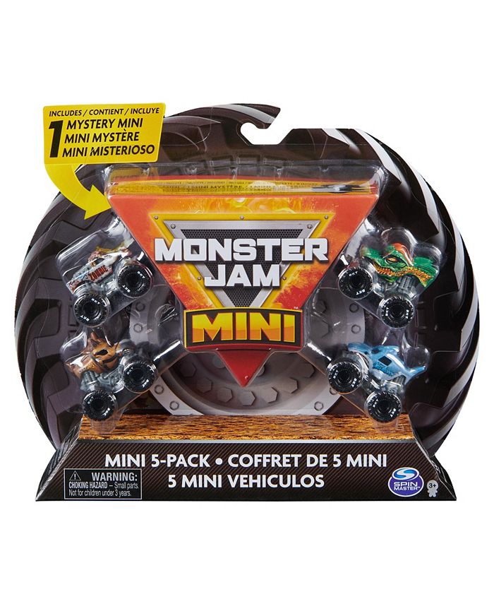 Monster Jam Mini 5-Pack with Mystery Collectible Monster Truck, 1:87 ...