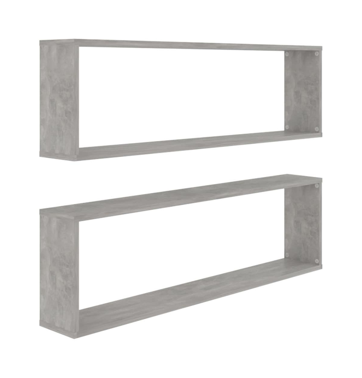 Click here for Wall Cube Shelves 2 pcs Concrete Gray 39.4x5.9x11.... prices