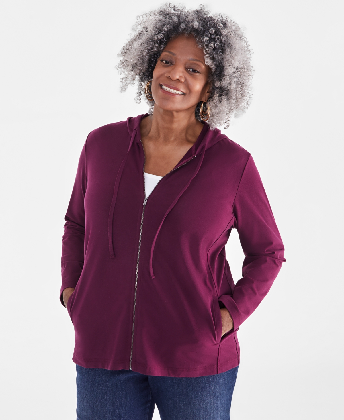 Click here for Style & Co Plus Size Zip-Up Hooded Sweatshirt  Exc... prices