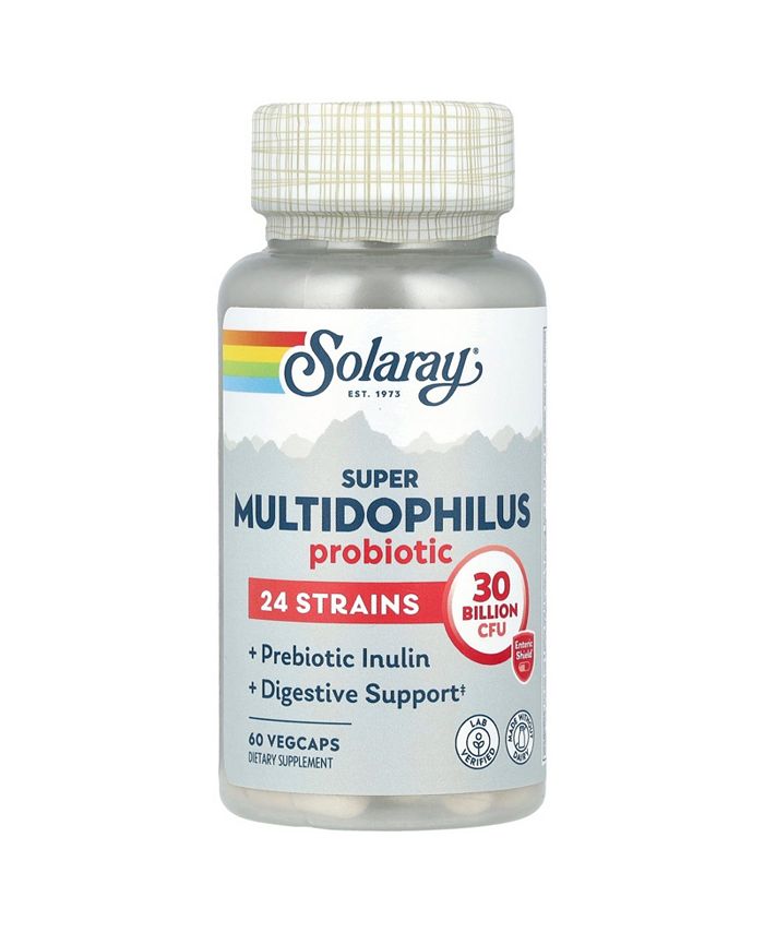 Solaray Super Multidophilus Probiotic 30 Billion CFU - 60 VegCaps (15 ...