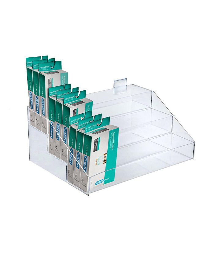 Azar Displays Three-Tier Shelf Counter Step Display, 16" wide - Macy's
