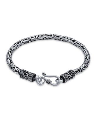 Bling Jewelry Bali Byzantine Chain Link Bracelet Sterling Silver Hand ...