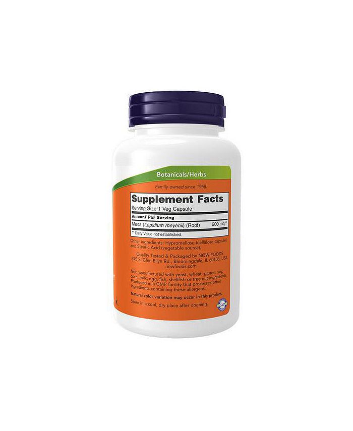 NOW Foods Maca, 500 mg, 250 Caps - Macy's