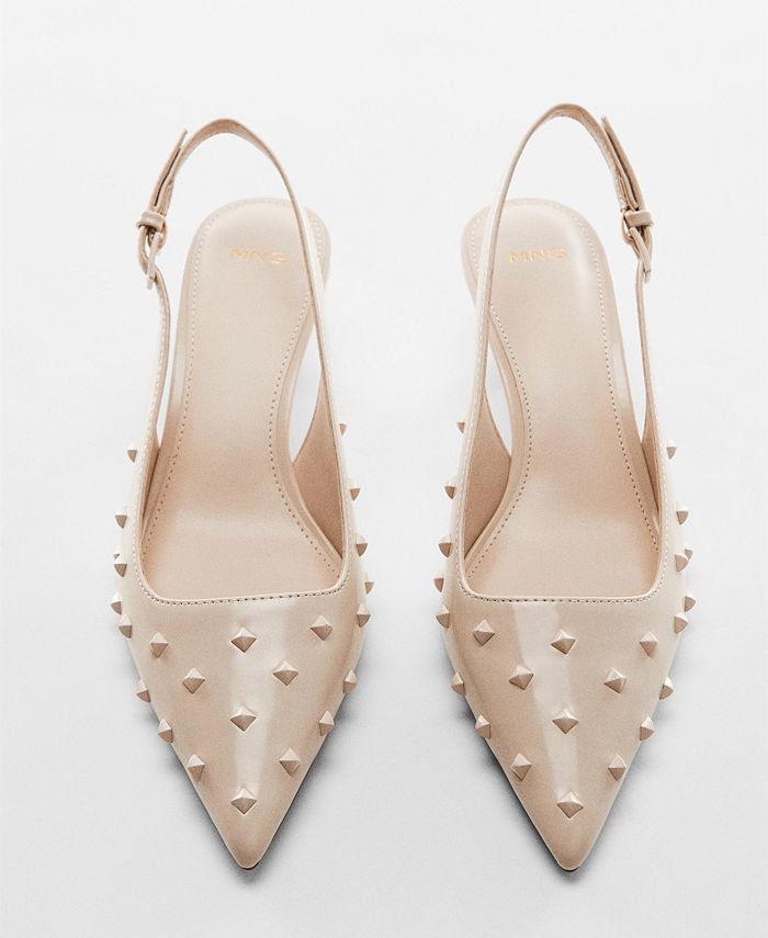 MANGO Women's Studded Slingback Shoes - Macy's