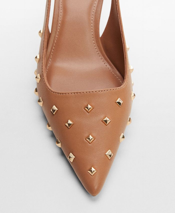 MANGO Women's Studded Slingback Shoes - Macy's