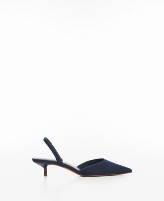 MANGO Women's Denim Sling Back Shoes - Macy's