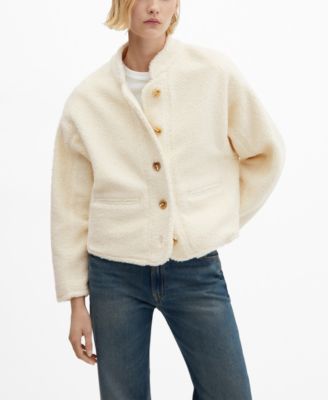 MANGO Women's Faux Shearling Jacket - Macy's