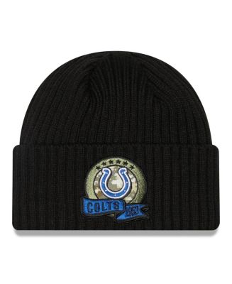Men's New Era Black Indianapolis Colts 2022 Salute To Service Knit Hat ...