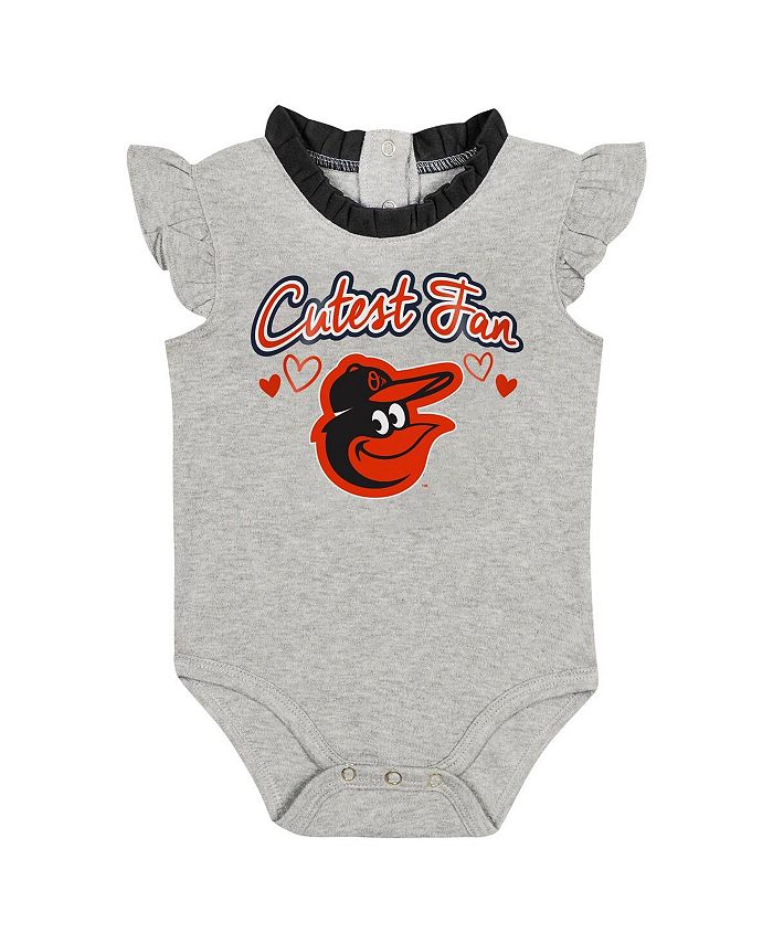 Fanatics Baby Boys and Girls Black, Gray Baltimore Orioles Two-Pack Fan ...