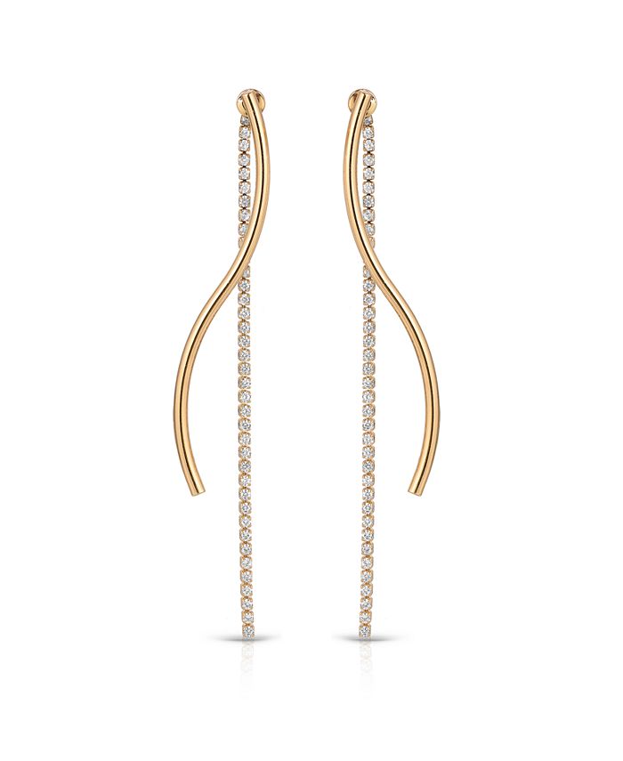 ETTIKA Spin Around 18k Gold Plated Linear Dangle Earrings - Macy's