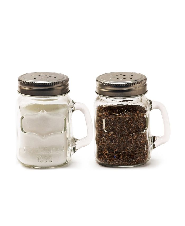 Circleware Yorkshire Set Of 2 - 5 oz Mason Jar Salt and Pepper Shakers ...