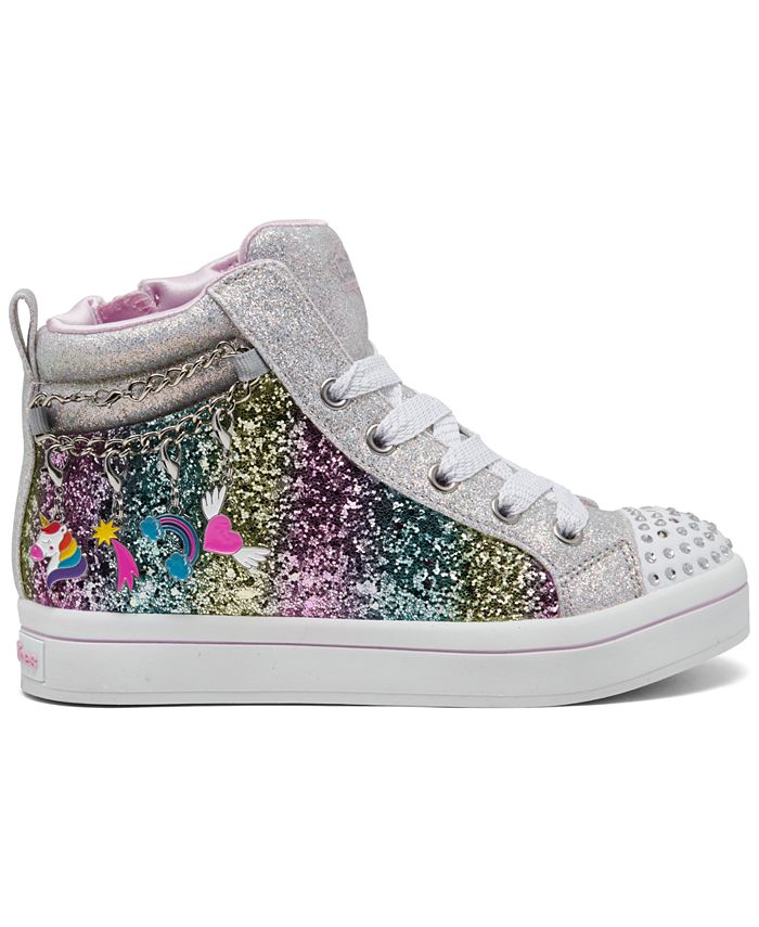 Skechers Little Girls Twi-Lites - Charm Glitz Light-Up Casual Sneakers ...