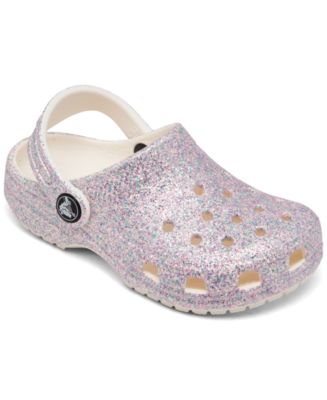 Crocs Toddler Girls Classic Glitter Clogs from Finish Line - Macy's