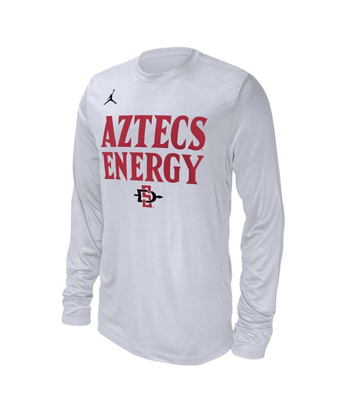 Jordan Men's White San Diego State Aztecs 2024 On Court Bench Long ...