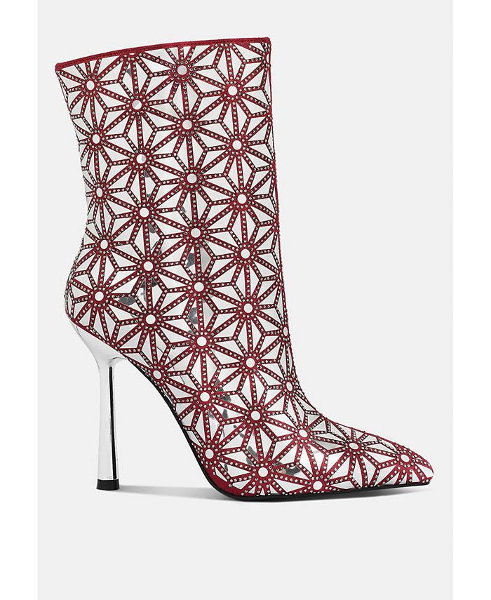 London Rag precious mirror embellished high ankle boots - Macy's