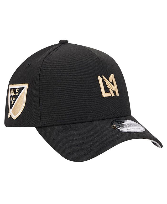 New Era Men's Black LAFC 2024 Kick Off Collection 9FORTY A-Frame ...