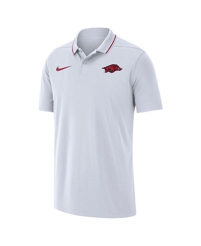 Nike Men's White Arkansas Razorbacks 2023 Coaches Performance Polo ...