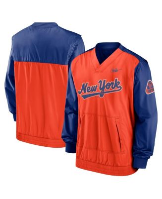 Nike Men's Royal, Orange New York Mets Cooperstown Collection V-Neck ...