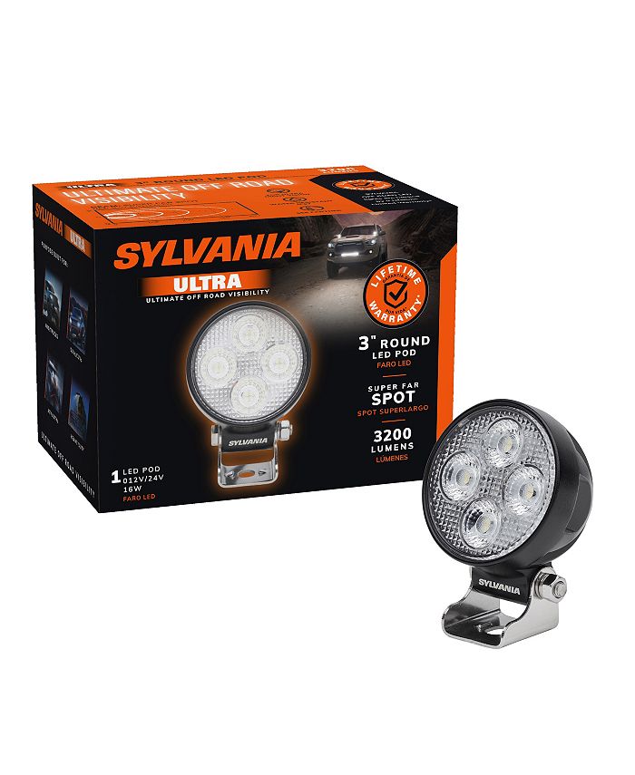 Sylvania - LED 3 Inch Round LED Light Pod - Spot Light 3200 Raw Lumens ...