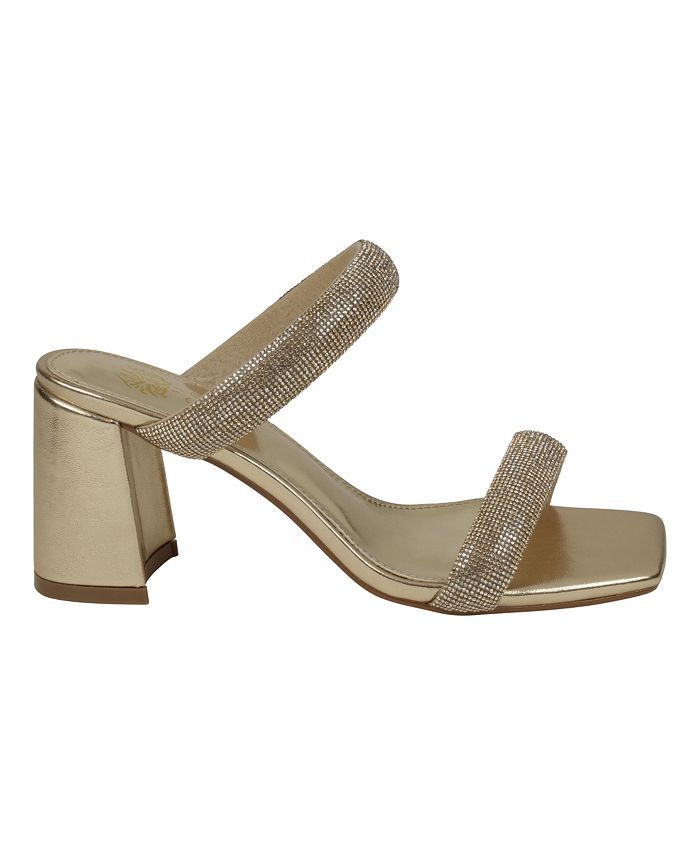 GC Shoes Women's Luella Embellished Double Band Heeled Sandals - Macy's