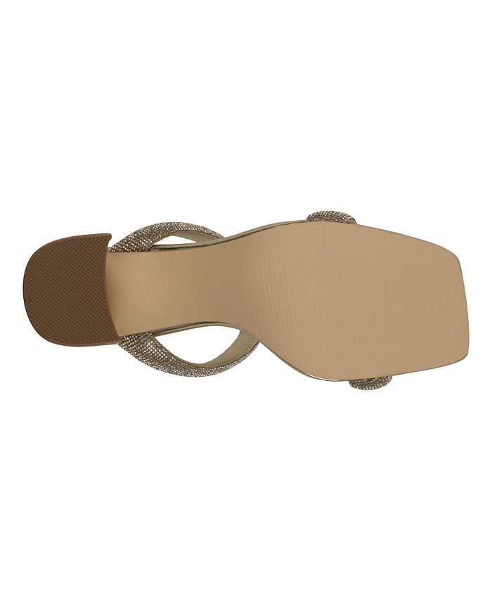 GC Shoes Women's Luella Embellished Double Band Heeled Sandals - Macy's