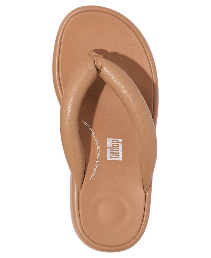 FitFlop Women's Iqushion D-Luxe Padded Leather Flip-Flops - Macy's