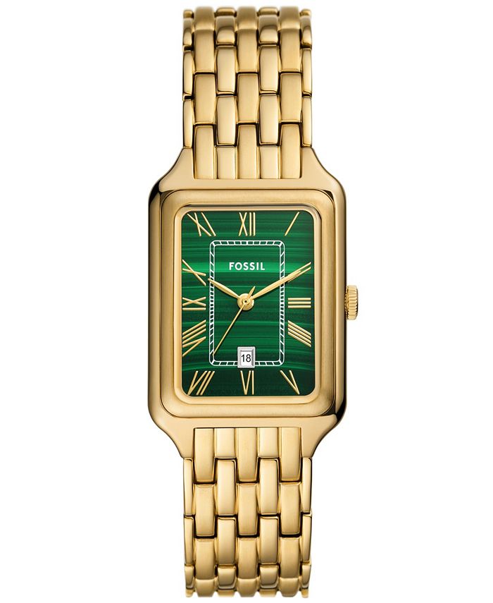 Fossil Women's Raquel Three-Hand Date Gold-Tone Stainless Steel Watch ...