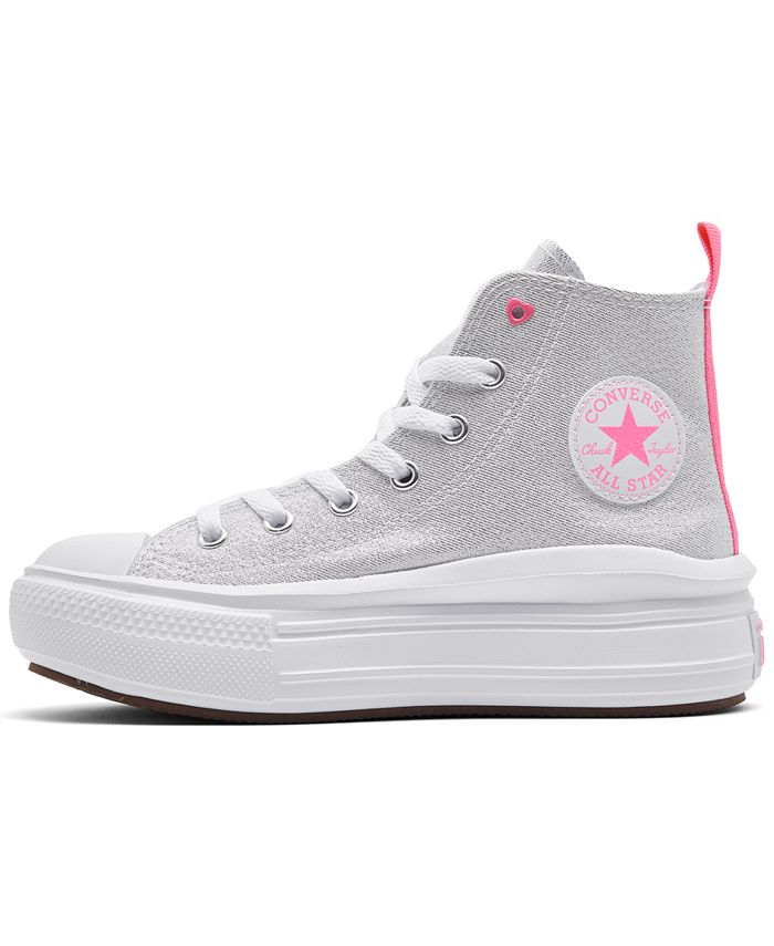 Converse Little Girls Chuck Taylor All Star Move Sparkle Platform High ...